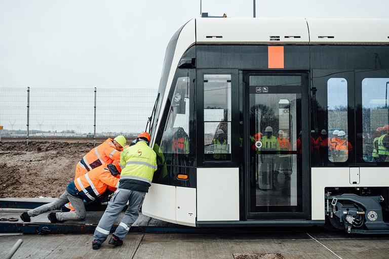 Odense Letbane takes delivery of its first tram | Metro Report ...